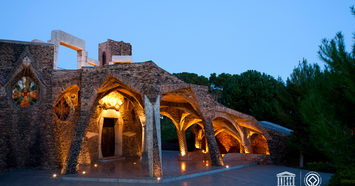 The Gaudí Crypt in Colònia Güell, a Biosphere certified entity, has ...